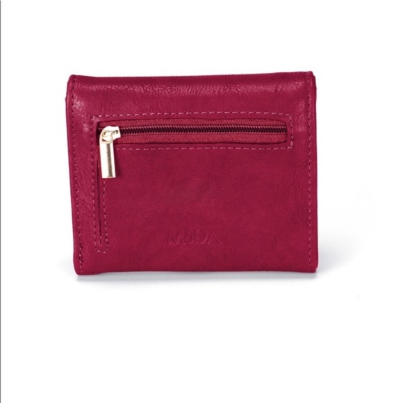 Bags | Sangria Wine Red Burgundy Trifold Vegan Wallet | Poshmark